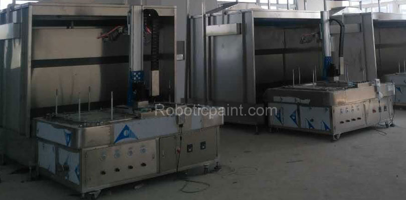 helmet painting machine real installation view - Robotic Paint Group Ltd